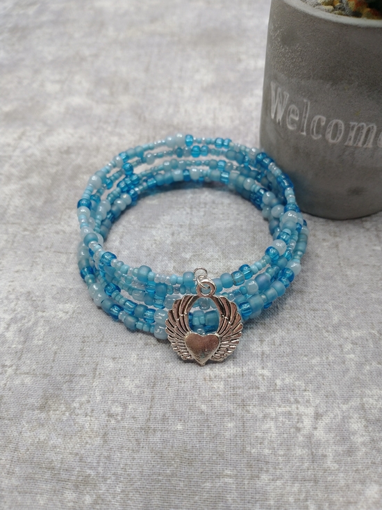 Hand Crafted | Jewelry | New Hand Crafted Memory Wire Beaded Bracelet ...